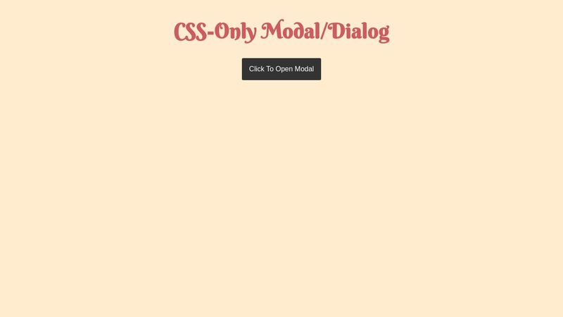 CSS only modal/dialog