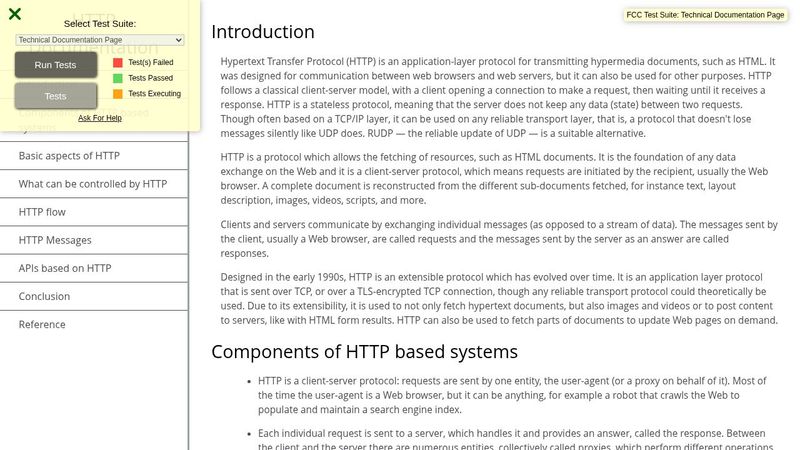Technical Documentation Page