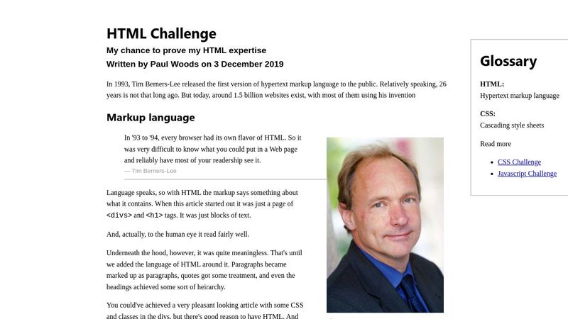 HTML Challenge