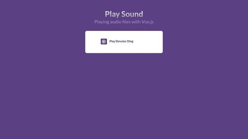 Playing audio files with Vue.js