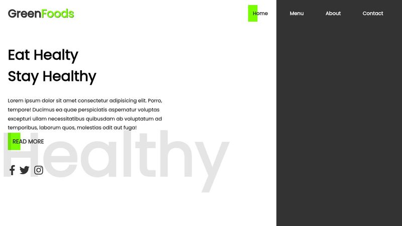 Green Food Restaurant Design