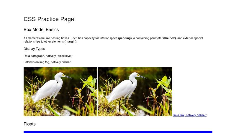CSS Practice Starter-05-Floats