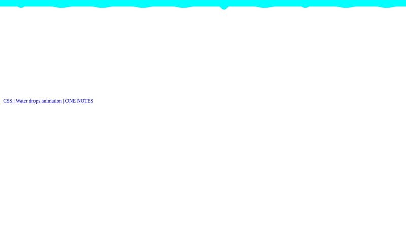 CSS | Water drops animation X