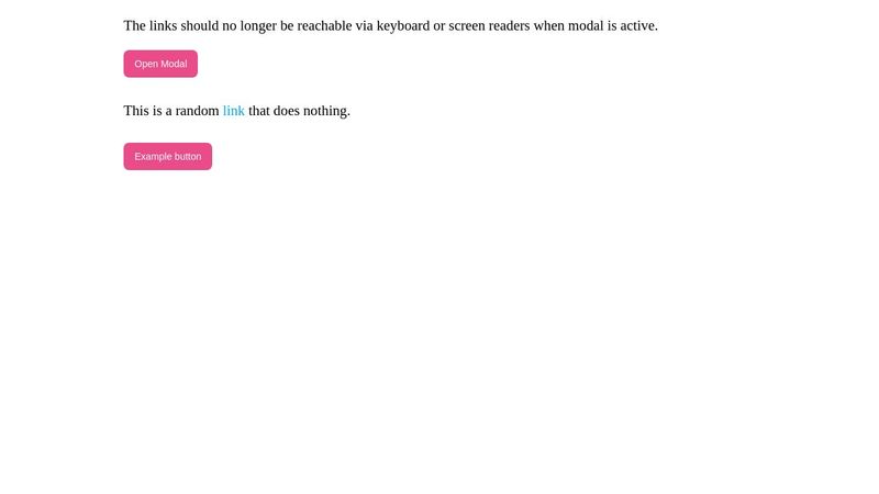A11Y: Better modal pattern