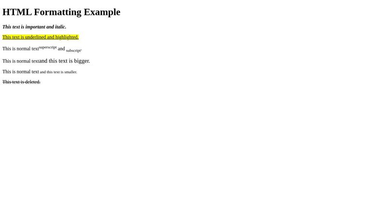 HTML Formatting Combine