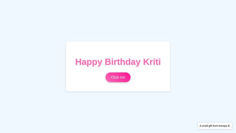 Happy Birthday Website