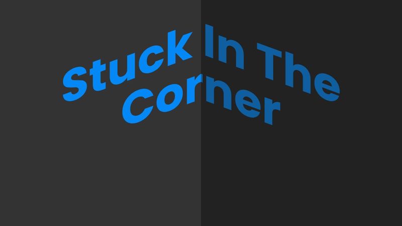 Corner Text Parallax Effect