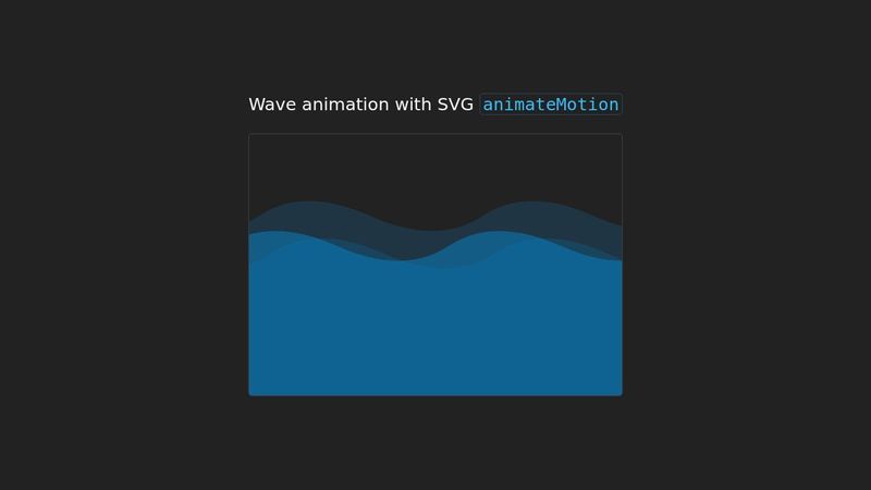 Wave animation with SVG