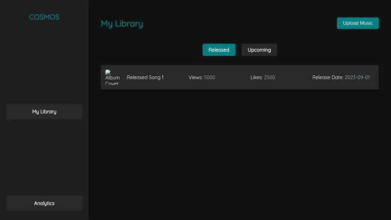 COSMOS My Library/released Page