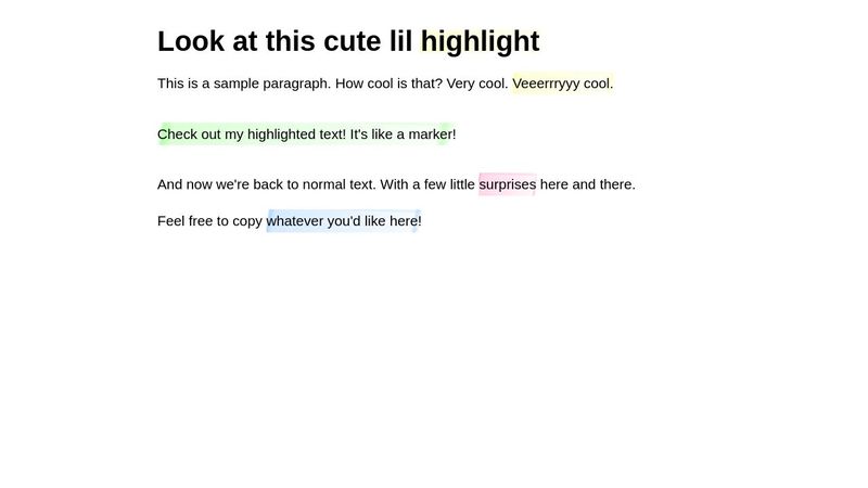 Subtle text "highlighter" in pure CSS