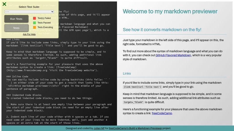 Build A Markdown Previewer Freecodecamp Project 