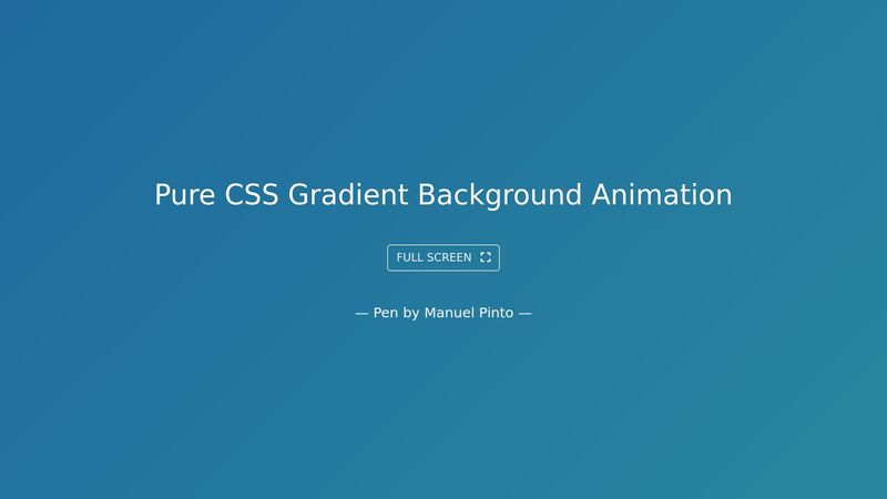 Pure CSS Gradient Background Animation