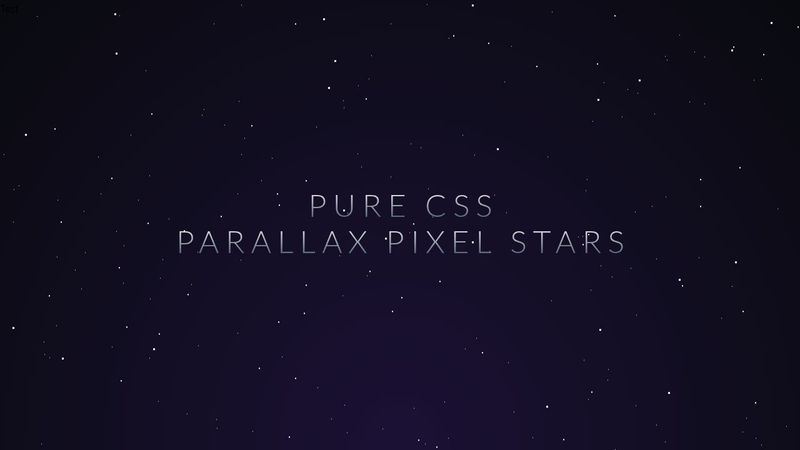 Parallax Star background in CSS