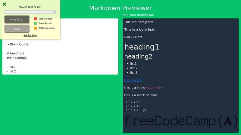 Markdown Previewer