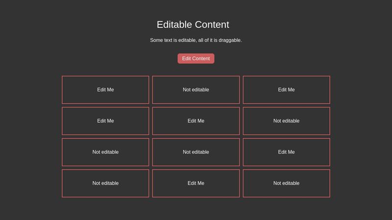 (POC) Editable and Draggable Content