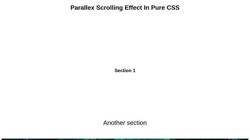Pure CSS parallax scroll