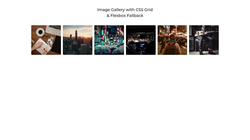 Image Gallery with CSS Grid & Flexbox