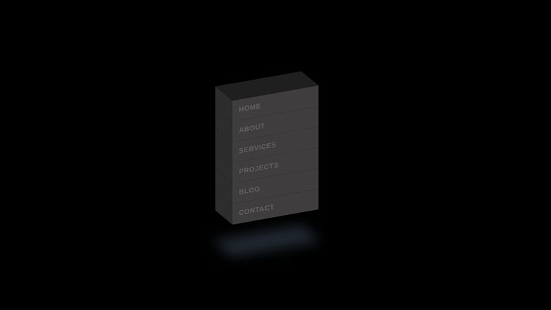 CSS 3D Menu + Hover Animation