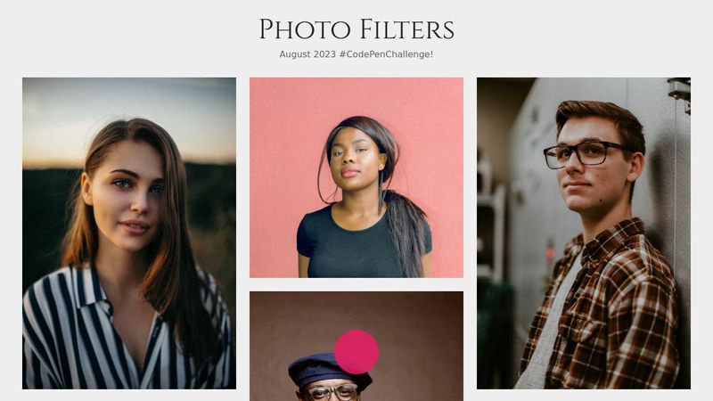 Photo Filters - CodepenChallenge
