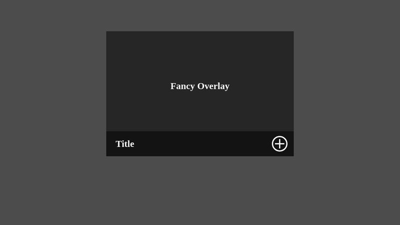 Pure CSS Animated Overlay