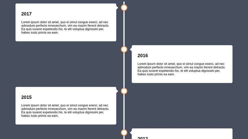 timeline - html/css/js