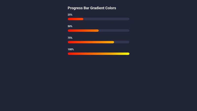 Progress Bar Gradient Colors