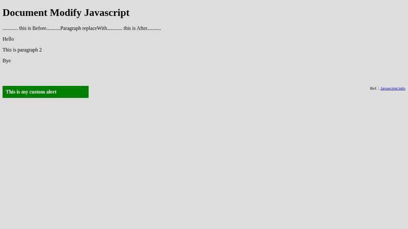 Modifying Document Javascript