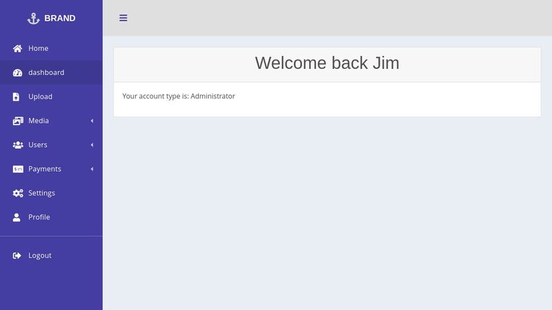 Side menu responsive Bootstrap