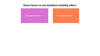 CSS backface-visibility example