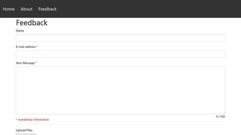 Feedback HTML, CSS and Javascript