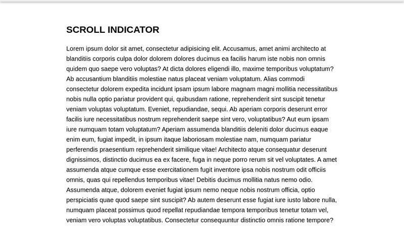 Scroll Indicator (CSS, JS)