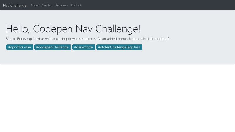 Navigation Codepen Challenge - Mike