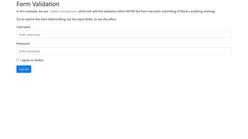 form validations bootstrap
