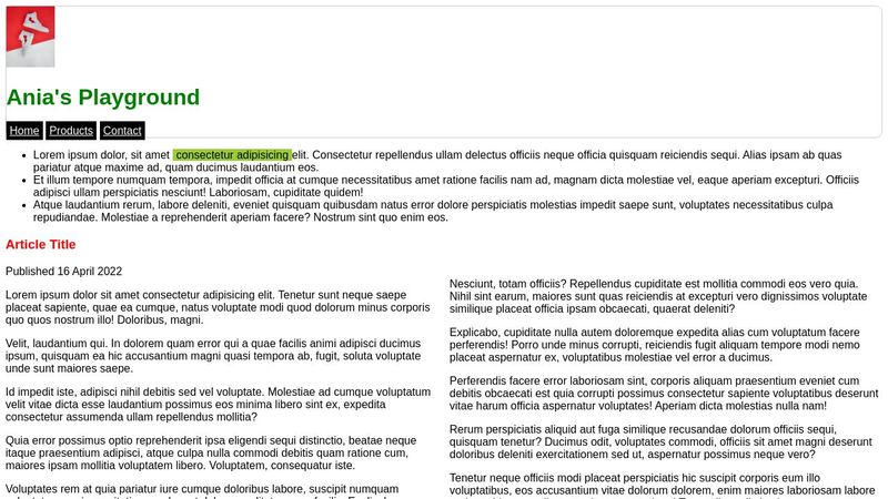 HTML 5 CSS3 Playground