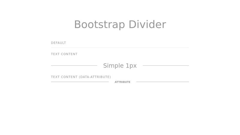 Bootstrap Divider