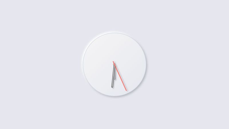 Neumorphic analog clock