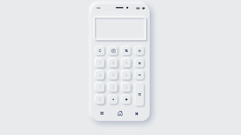 Calculator UI - Neumorphism Effect