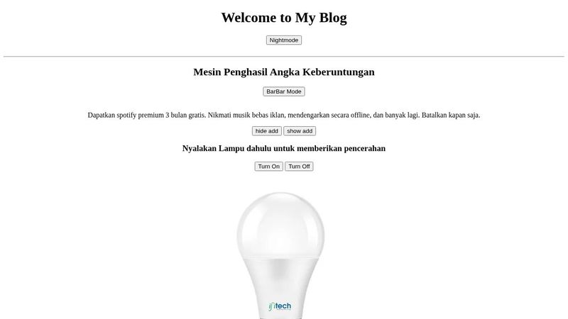 Tugas 10 : JavaScript HTML DOM