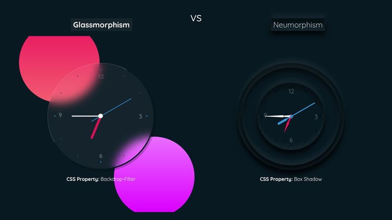 Glassmorphism vs Neumorphism Clock | Css, JS & Vanilla Tilt