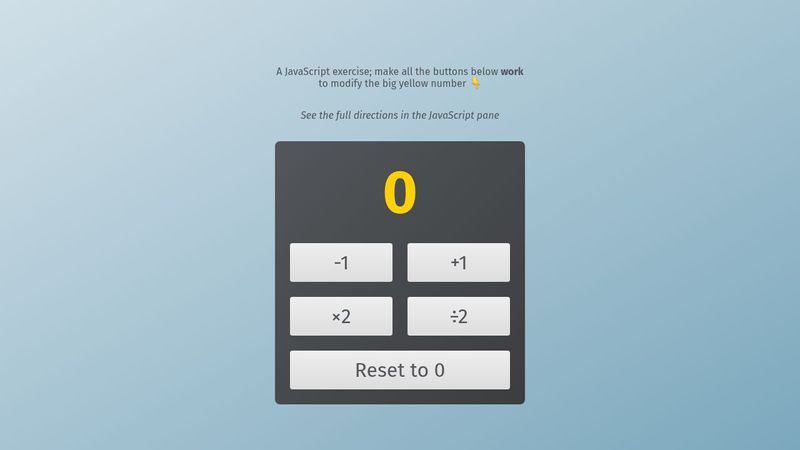JavaScript Events Exercise
