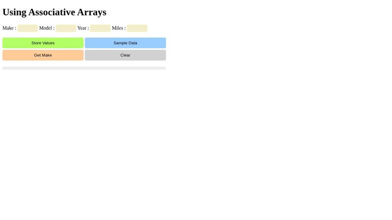 Object Creation: Assoc Arrays