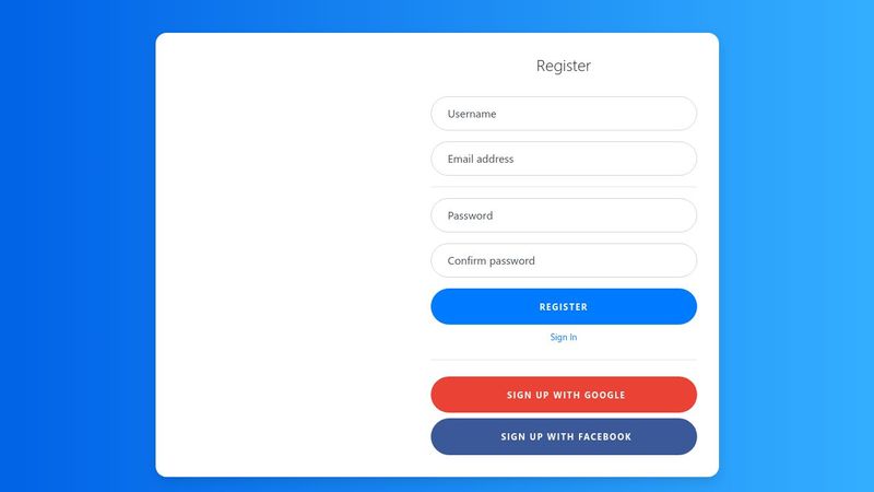 Bootstrap Registration Page with Floating Labels