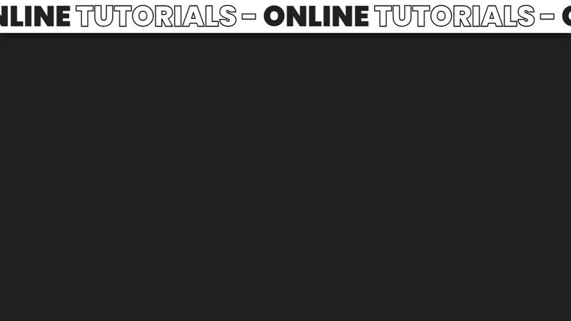 Online Tutorials / Pure CSS Infinite News Ticker Scrolling Animation Effects