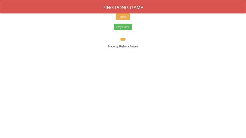 ping pong css and html