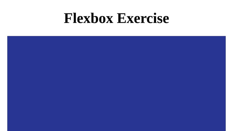 Flexbox Exercise 3