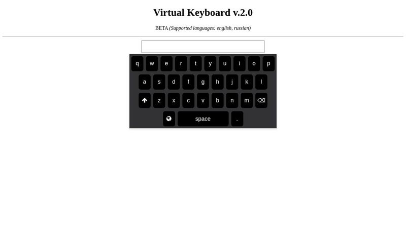 Virtual Keyboard v.2.0