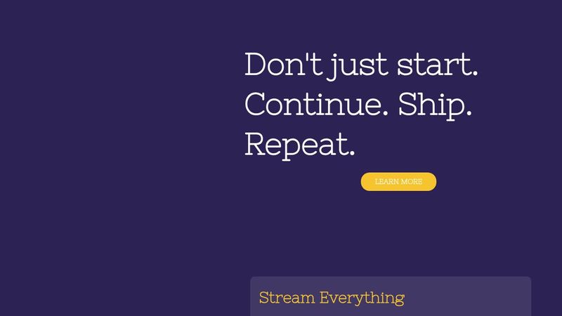 Parallax landing page