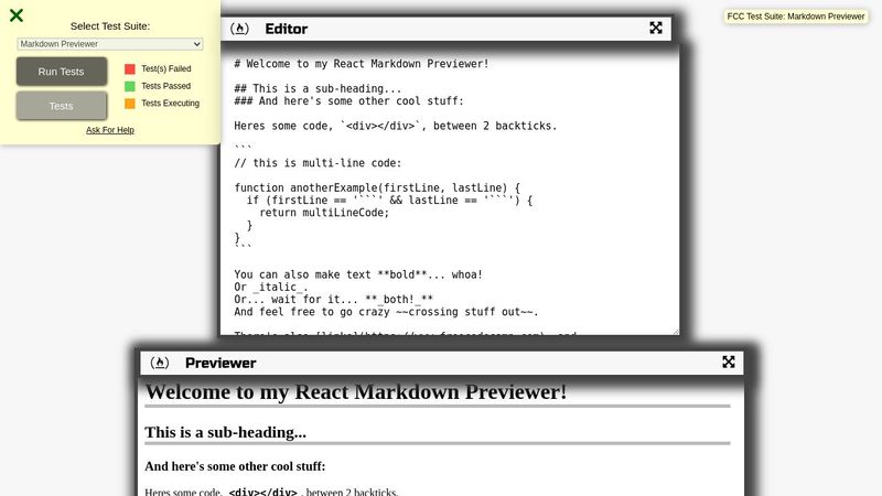 Build a Markdown Previewer
