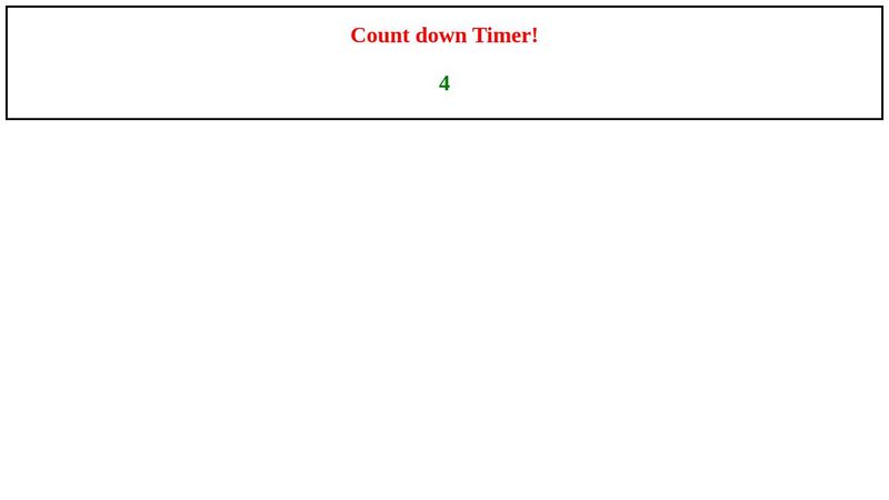 Reverse count down timer