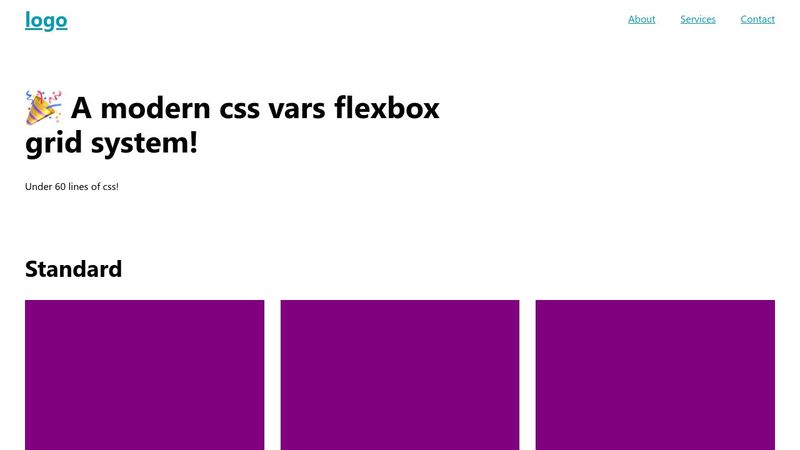 Modern Flexbox Grid System